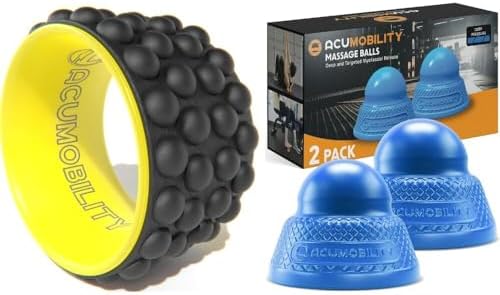 Amazon.com: Acumobility Back Stretcher & Cracker, Yellow with Massage ...