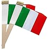 Amazon.com : TSMD Italy Stick Flag Italian Small Mini Hand Held Flags ...
