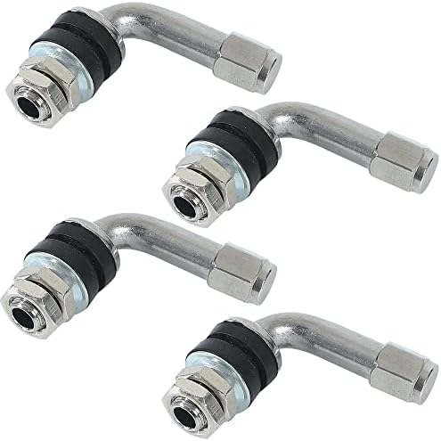 Amazon | TKY バルブステム タイヤバルブ エアーバルブ ホイール チューブレス タイヤ 自動車 バイク 整備 交換 90度 L字 4個セット | エアバルブキャップ | 車＆バイク