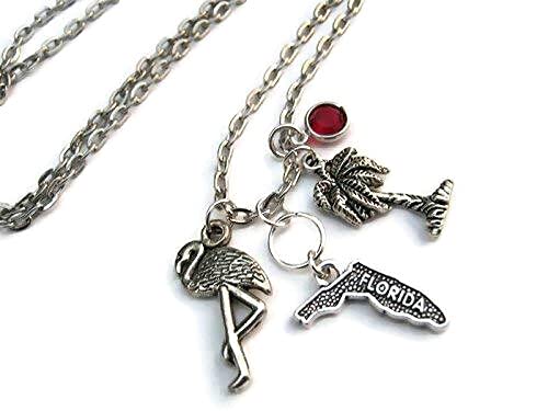 Amazon.com: Personalized Florida Necklace, Handmade Birthstone Jewelry ...