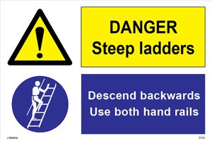 IMO Sign.White Vinyl Sign Combination, Danger # 3116, 200X300MM ...