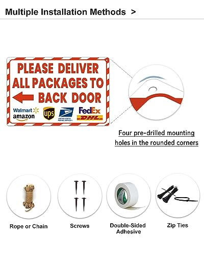 Snapklik.com : ALKB 8x12 Rust-Free Aluminum Package Delivery Sign For ...