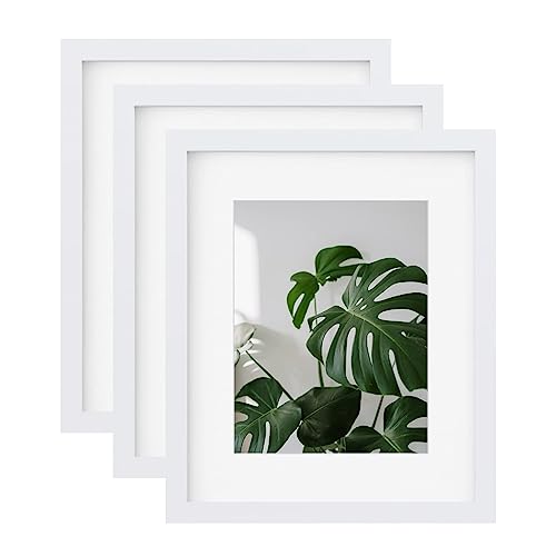 EGOFINE 12×10 Photo Frames White Set of 3, Wood Picture Frames with ...