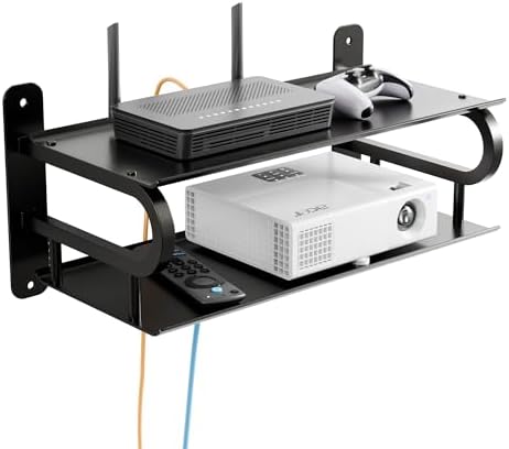 Amazon.com: WOPITMER 5" Deep Floating Projector Shelf for Wall, WiFi ...