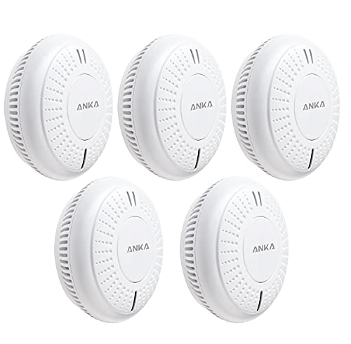 ANKA Smoke Alarm, 10-Year Battery Smoke Detector, with LED Indicator ...