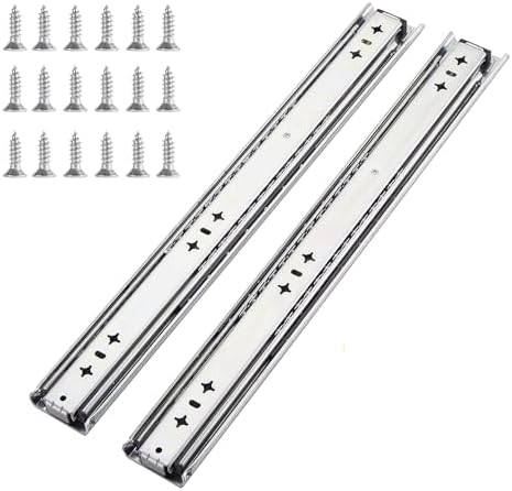 SLIDEWAY 260 Lbs Heavy Duty Drawer Slides 1 Pair 8 10 12 14 16 18 20 24 ...