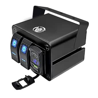 Amazon.com: 2 Gang Rocker Switch Box Aluminum 12v Switch Panel SPST ON ...