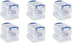 Really Useful Products Ltd 3 Liter Storage Box Plastic, Clear ...
