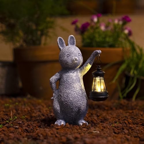 Amazon.com: LA JOLIE MUSE Garden Statue Bunny Decor- Mom & Baby Rabbit ...
