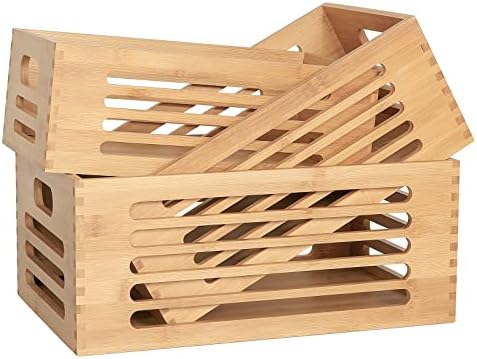 Amazon.com: Prosumer's Choice Bamboo Storage Box - Wood Crate - Bamboo ...
