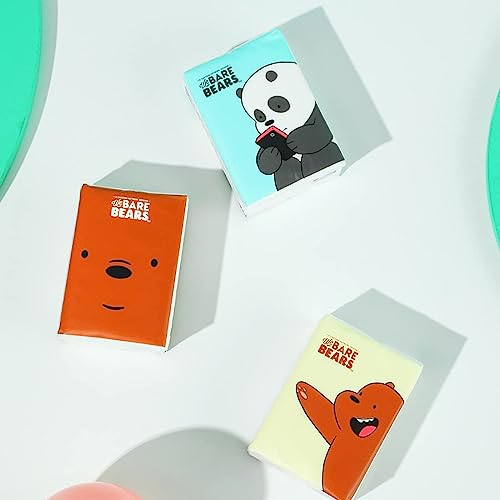 MINISO Pocket Tissues Packs We Bare Bears Series Tissues (8sheets*3 ...