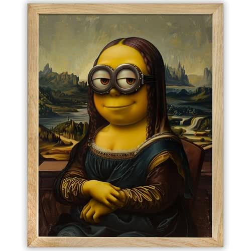 Amazon.com: Funny Wall Art: Mona Lisa Preppy Wall Art - 11x14 Framed ...