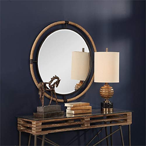 Uttermost 09475 Melville Coastal Rope Wrapped Round Wall Mirror - The ...