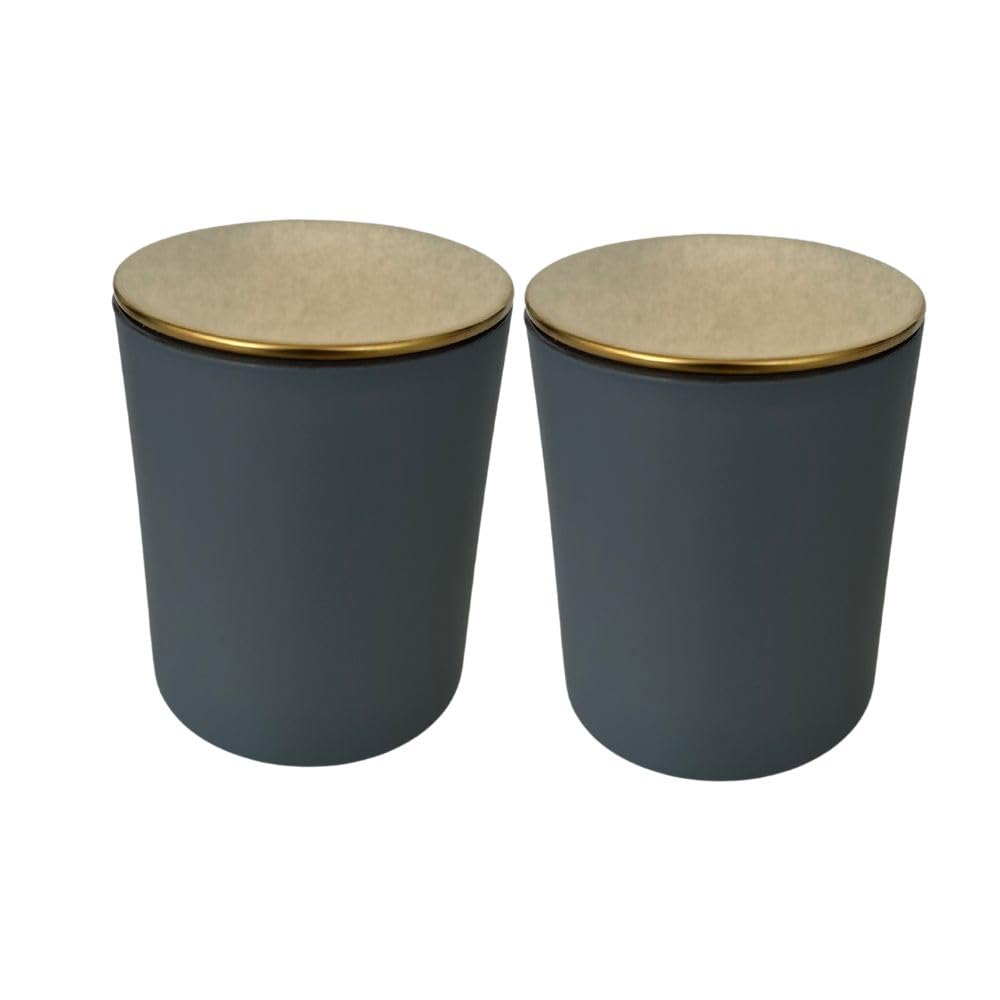 Amazon.com: Set of 2 - Color Glass Container Kitchen Canister Set Jars ...