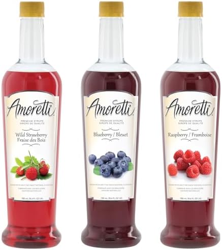 Amazon.com: Amoretti Premium Syrups Berry 3 Pack (50ml) : Grocery ...