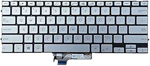 Amazon.com: New US Silver English Backlit Laptop Keyboard (Without ...