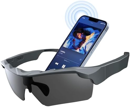 Amazon.com: LVTEL Smart Glasses, Polarized Bluetooth Sunglasses, Built ...