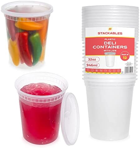 HomeyGear (32 oz - 8 Pack) Twist Top Food Deli Containers Screw And ...
