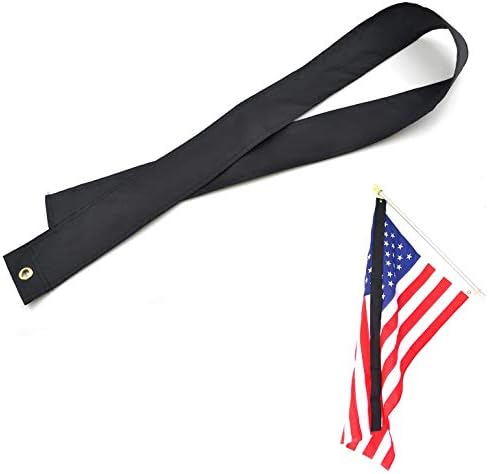 Amazon.com : ANLEY Flag Mourning Streamer (Ideal for 3x5 FT Flag) Half ...