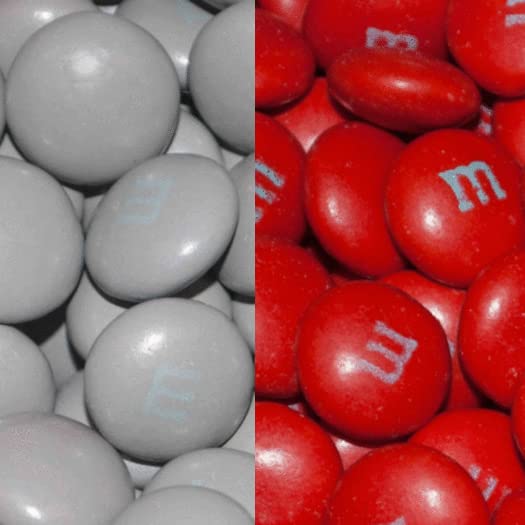 Amazon.com: 2 lbs Red & Silver M&Ms Milk Chocolate Candy : Grocery ...