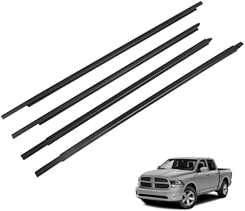 Amazon.com: 4Pcs Black Window Weatherstrip Moulding Trim Seal Belt ...