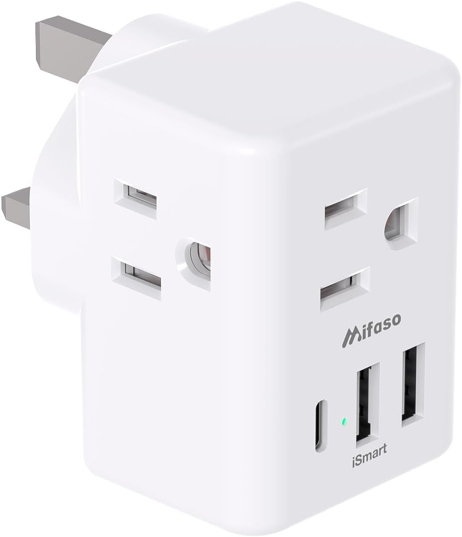Amazon.com: UK Travel Adapter, US to UK/Ireland/Hong Kong Plug Adapter ...