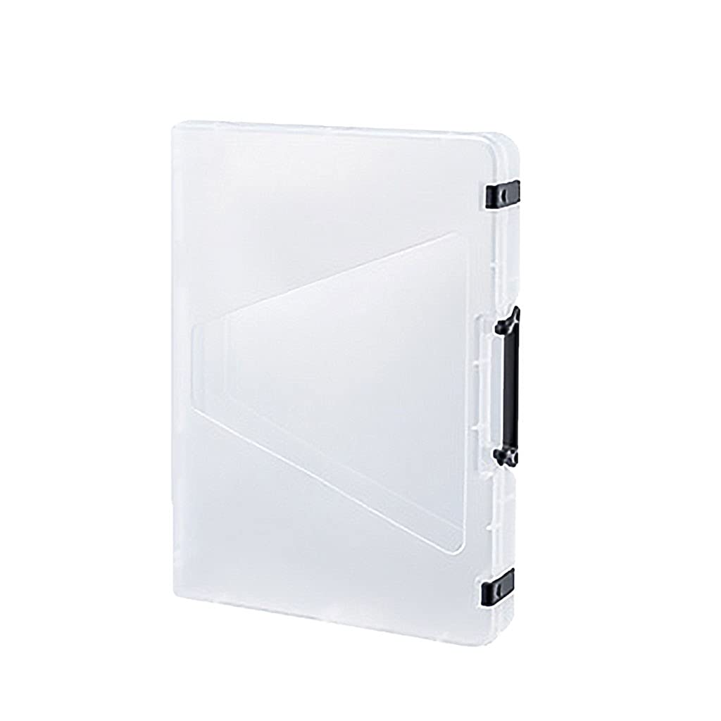 Transparent Portable File Case Double-Buckle with Handle Box Containers ...