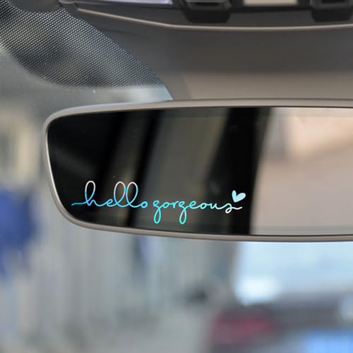 Amazon.com: 2 x Hello Gorgeous Rearview Mirror Vinyl Decal Sticker ...