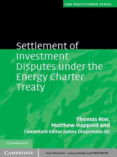 Amazon.com: Settlement of Investment Disputes under the Energy Charter ...