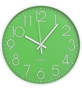Amazon.com: bakbrand Kids Wall Clock 12 Inch Silent Non-Ticking ...