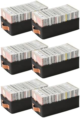 Amazon.com: Wanapure CD Storage Boxes-6 Pack CD Case Holder Holds Up To ...
