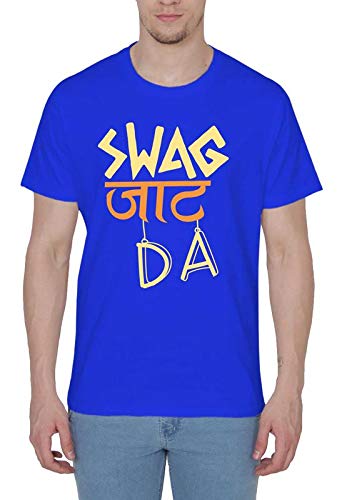 Buy Printing Geeks Swag Jaat Da Printed Half Sleeves Men's 100% Cotton ...