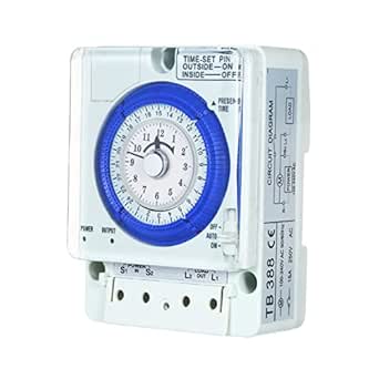 TB388 Mechanical Timer 24-Hour Interval Switch Wall Timer Switches for ...