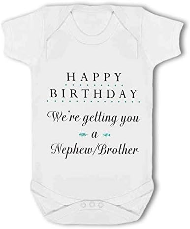 BWW Print - Happy Birthday Nephew/Brother Birth Announcement - Baby ...