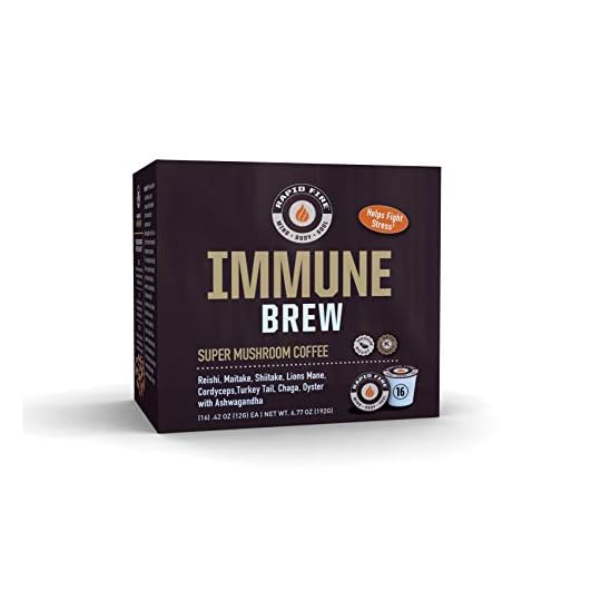 Rapidfire Immune Premium Brew Coffee, Super Mushroom Coffee, Supports ...