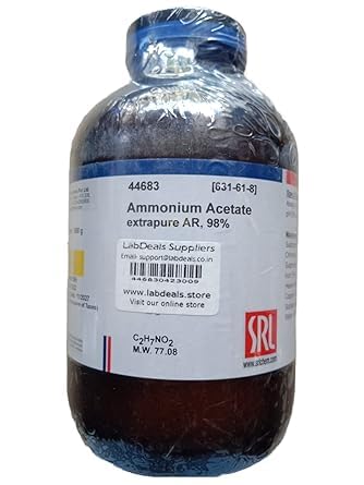 SRL Ammonium Acetate extrapure AR, 98% 500Gm : Amazon.in: Industrial & Scientific