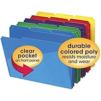 Smead Poly File Folder with Slash Pocket, 1/3-Cut Tab, Letter Size ...