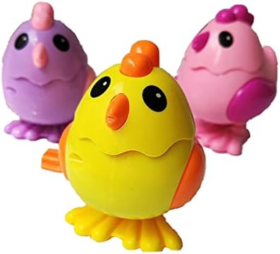 3 Pcs Wind Up Chicks Cartoon Style Jumping Chickens Educational ...