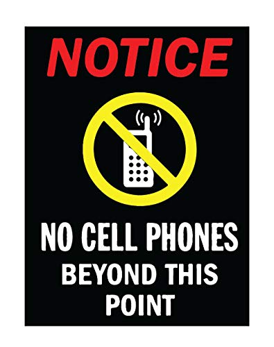VVWV No Cell Phones Beyond This Point Sign Sticker for Public Private ...
