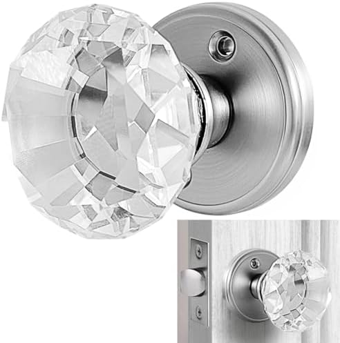 Balin Designs Crystal Doorknob (Antique Crystal Clear) - Decorative Hardware Interior Keyless ...