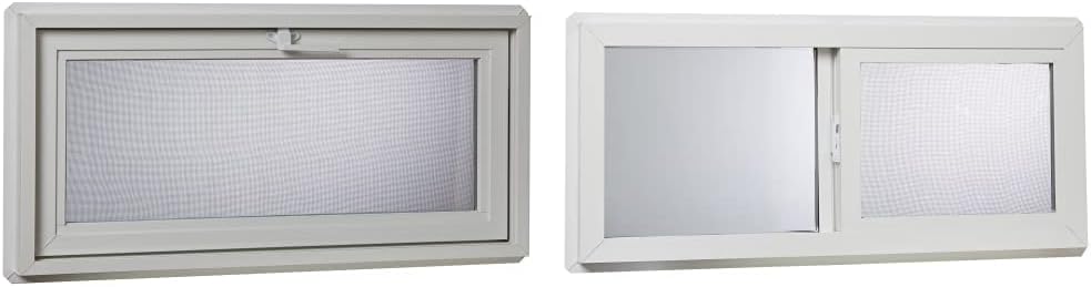Park Ridge Products VBHI3218PR VBHI Vinyl Basement Hopper Window, 32" x ...