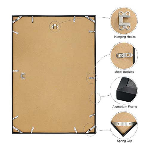 SILD A2 Poster Frame – Aluminium Black Picture Frame A2 with Mount for ...