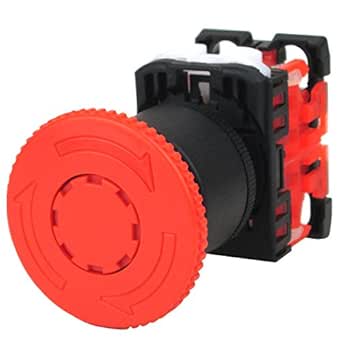 Interruptor pulsador Fuji Electric Parada de emergencia φ40 rojo AR22V0R-01R : Amazon.com.mx ...