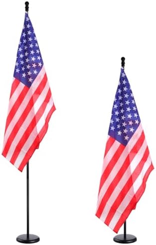 Amazon.com : iElyiEsy 2 Pack 6FT Indoor Flagpole Kit, Deluxe Gold Eagle ...