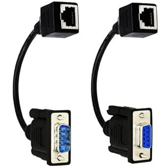 tunghey 2Pack RJ45 to RS232 Cable, DB9 9-Pin Serial Port Female&Male to ...