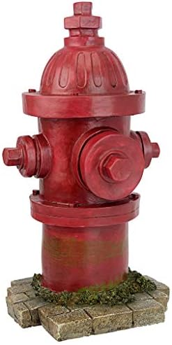 Amazon.com : ornerx Resin Fire Hydrant Statue Decor 6" Tall - Small ...