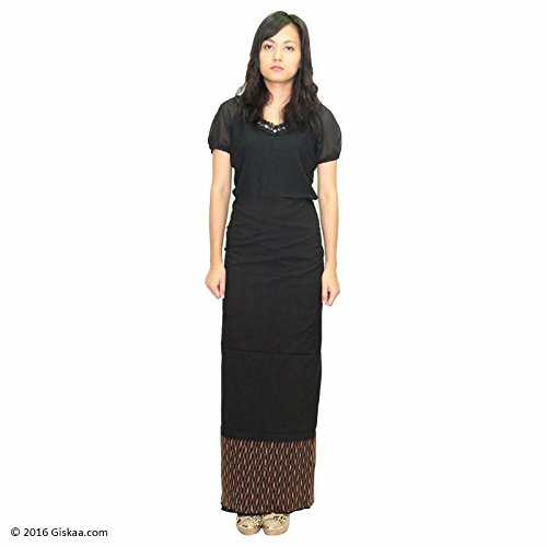 GISKAA Traditional Mizo Patterned Black Cotton Mizo Puan (Wraparound ...