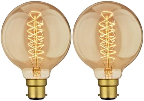 Sunnylinn Vintage Edison Bulb Bayonet Dimmable, B22 Amber Light Bulb ...