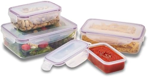 Amazon.com: YORY 7 cup Plastic Food Storage Containers with Lids ...