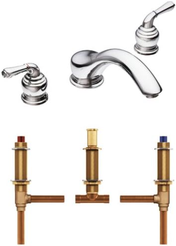 Moen T951-4792 Monticello Two-Handle Low Arc Roman Tub Faucet with ...